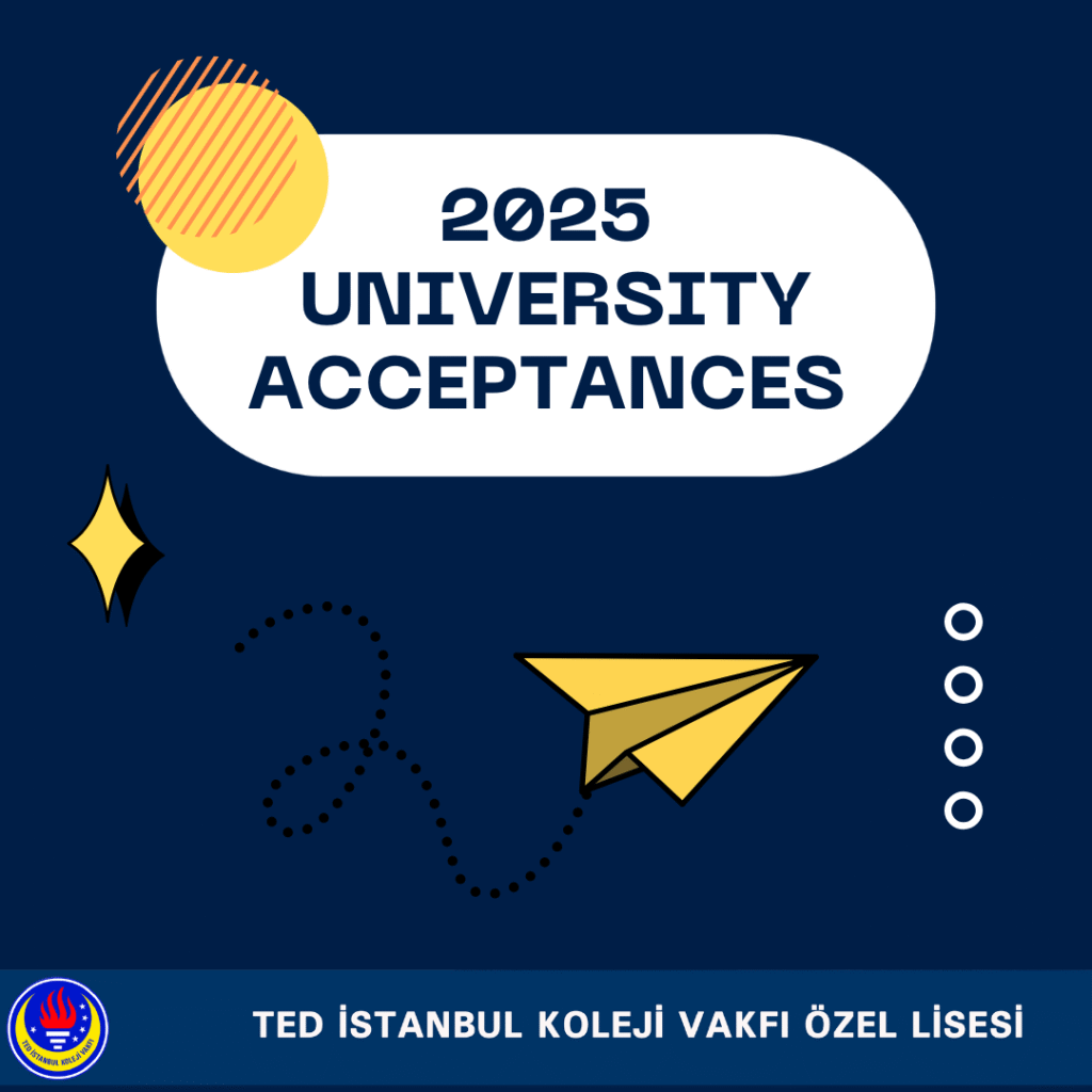 2025 Yurt Dışı Üniversite Kabul Listesi – TED İSTANBUL KOLEJİ VAKFI